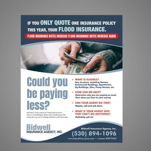 Print Ad: Eye-catching print ad for flood insurance in the U.S ...