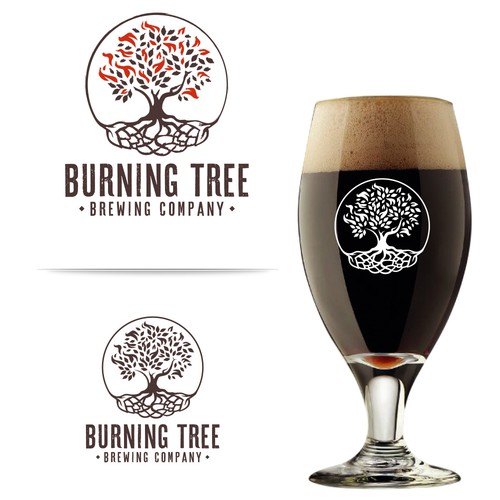 Design a visual identity for "Burning Tree Brewing Company." | Logo ...