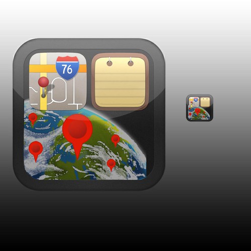 iPhone app icon - Map Manager | Button or icon contest