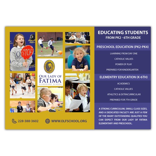 Designs | Creative Ad for Elementary School | Postcard, flyer or print ...