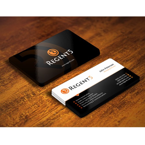 Business card design for technology Services company | Business card ...