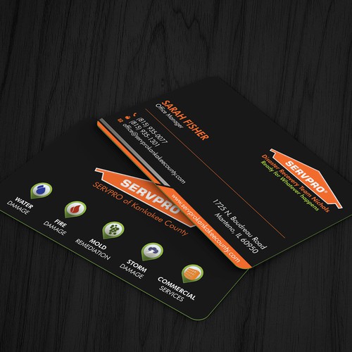 Servpro Disaster Recovery Team Nichols | Business card contest