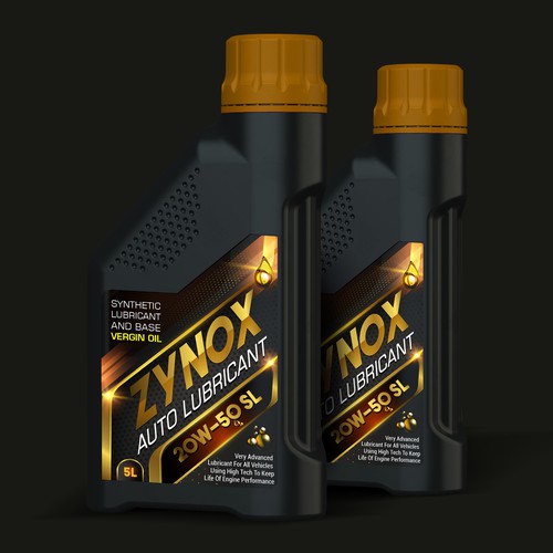 Designs | auto lubricant label design | strong , modern and powerful ...