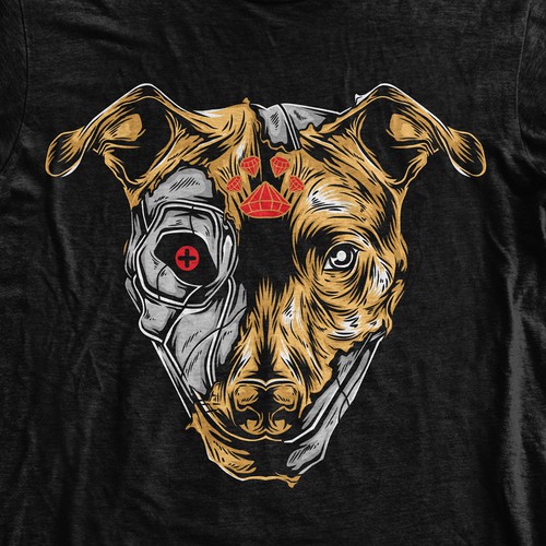 Creative Dog Terminator Face Design | T-shirt contest