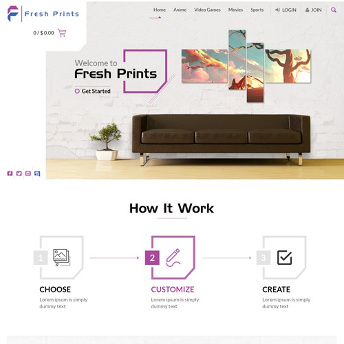 Custom Canvas Design Site Needs cool new age design | Web page design ...