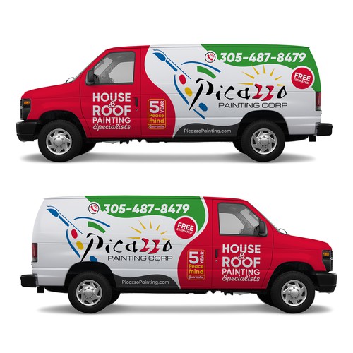 Designs | Professional, Clean Van Wrap for a Painting Business | Car ...