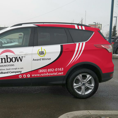 Rainbow Communications Vehicle Wrap | Car, truck or van wrap contest