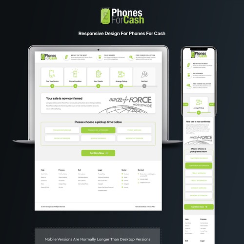 Designs | New design for our business - Phones For Cash | Web page ...