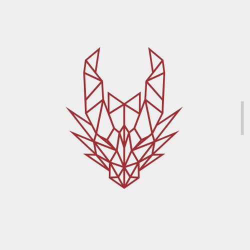 Dragon's face in low poly style | Logo design contest