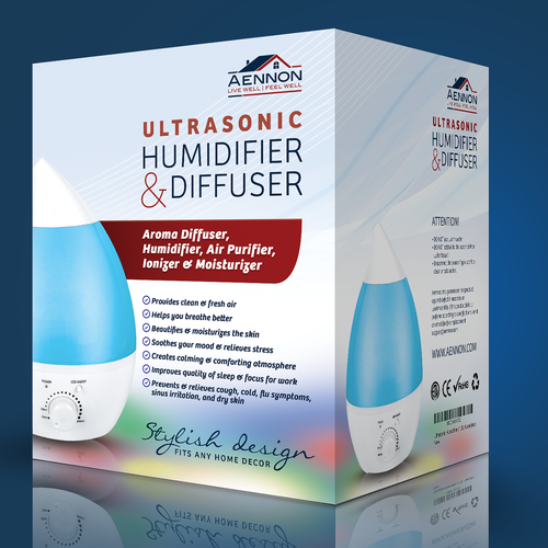 Create A **Ultrasonic Humidifier** Packaging Design To Be Seen All ...