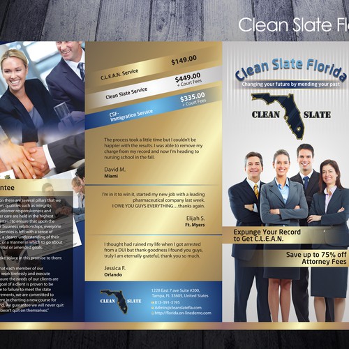 Designs | Create compelling marketing brochure for Clean Slate Florida ...
