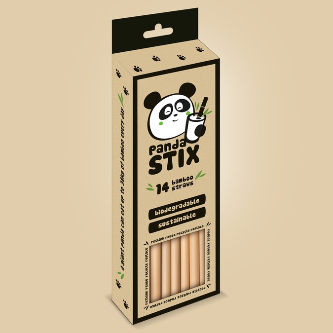 Create a catchy packaging design for our Eco & Organic Bamboo Drinking ...