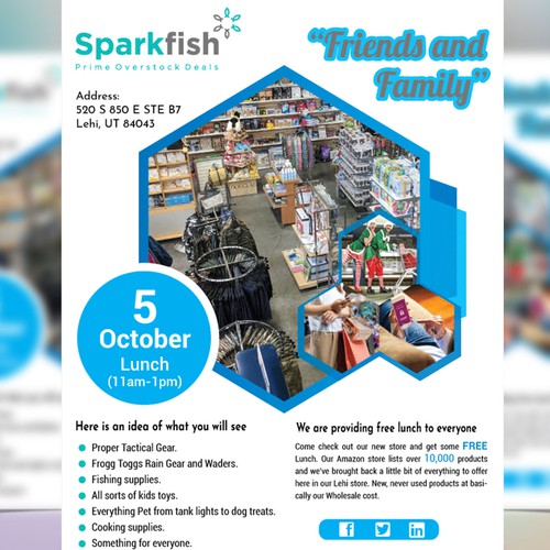 Retail Store opening poster. Have some fun, be creative. Friends and ...