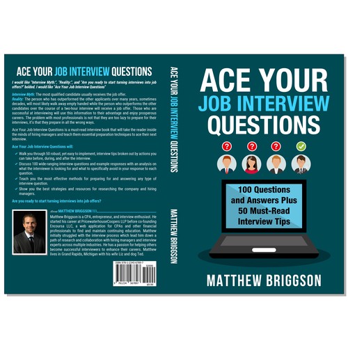 Design a book cover for a job interview book. | Book cover contest