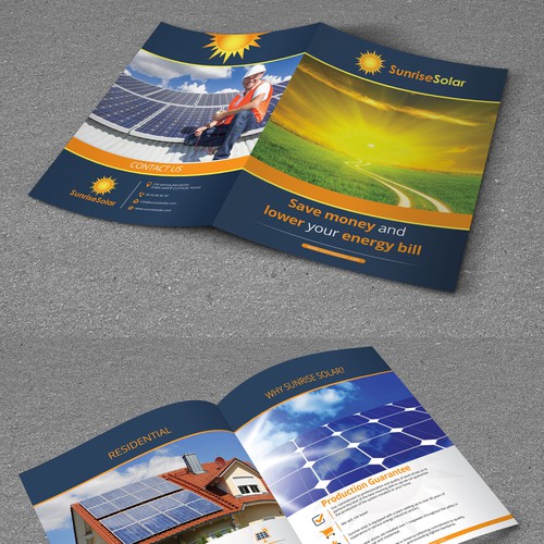 Create a solar energy brochure for Sunrise Solar | Brochure contest