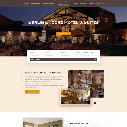 Create a Website Home Page for a Large Hotel Property - Guaranteed ...