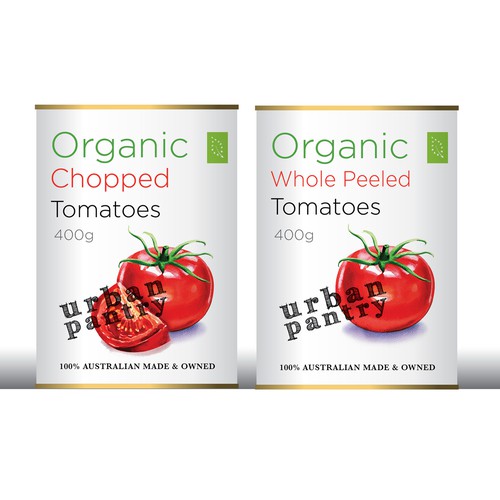 Organic Tin Tomato Label Design | Product label contest