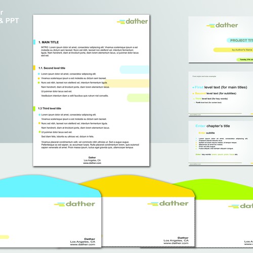 PowerPoint backgrounds and One-Sheet template for a startup | Other ...