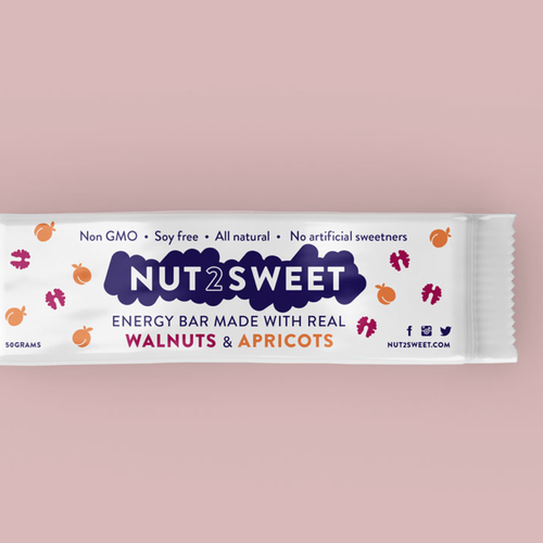 Nut and Fruit Nutritional Bar Package Design - Nut2Sweet | Product ...