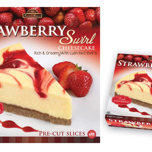 Strawberry Swirl Cheesecake Package Design | Product packaging contest