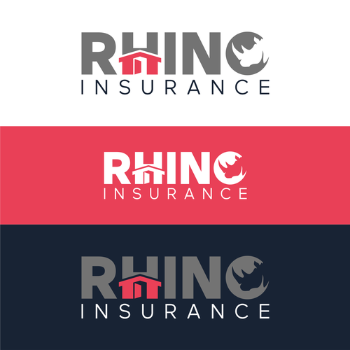 Designs | Insurance logo with a rhino and another w/rhino and house for ...