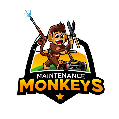 Create Funny Multitasking Monkey(s) for: Maintenance Monkeys! | Logo ...