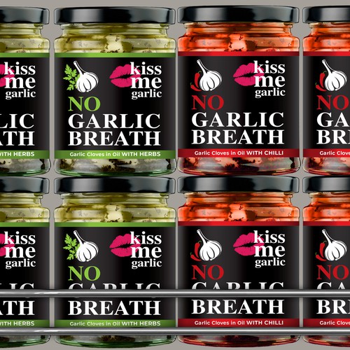 Fresh breath garlic jar labels | Product label contest