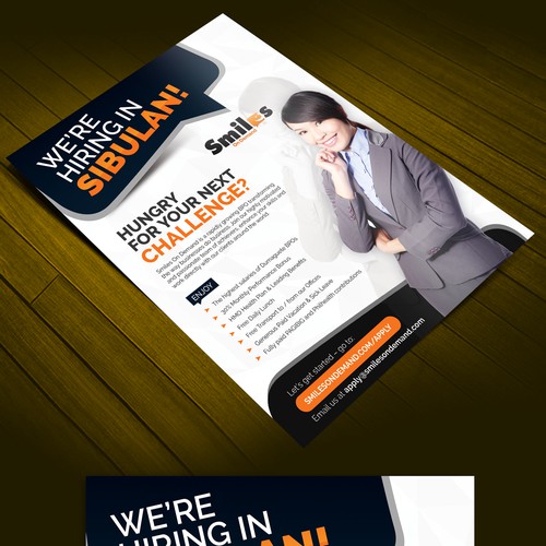 Flyer for Call Center Company - We're Hiring! | Postcard, flyer or ...