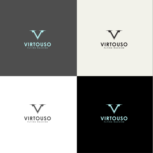 Logo design for Virtuoso Flying Machine the drone everyone will love ...
