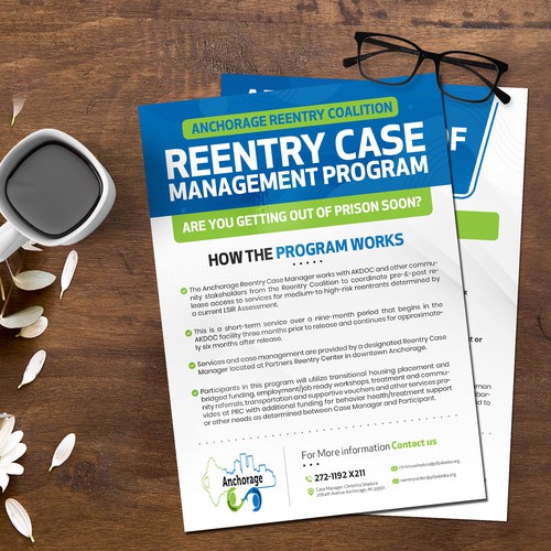 Designs | An engaging flyer for a prisoner reentry program | Postcard ...