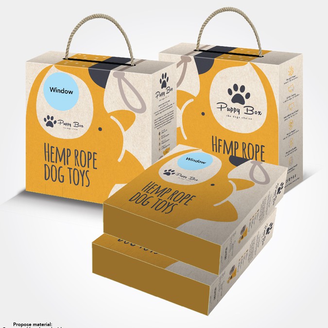 Hemp Rope dog toys packaging design | Product packaging contest
