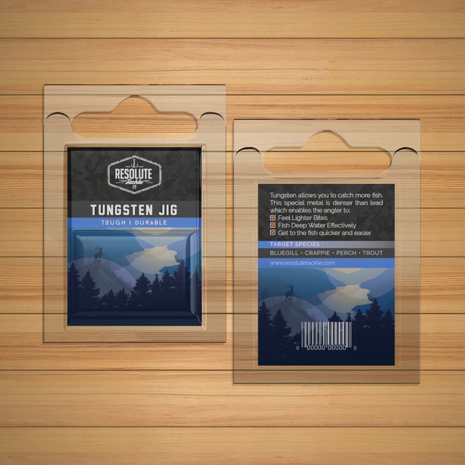 Fishing Lure Co Needs design for printed header cards in clamshell ...