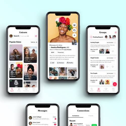 Designs | We need a UI/UX design for our new dating app | App design ...