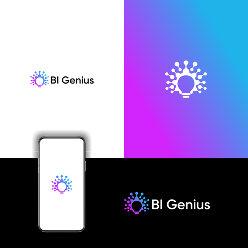 New logo design for "bi genius" - customizable ai agents for power bi ...