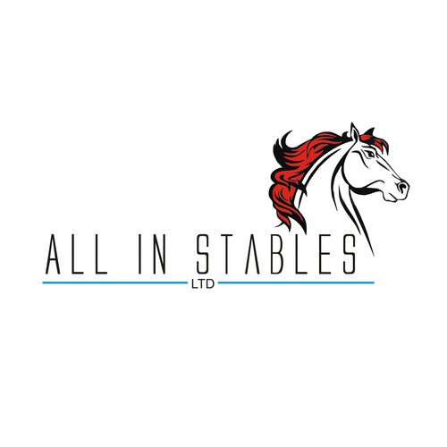 Create an eye-catching equestrian facility logo for All In Stables, Ltd ...
