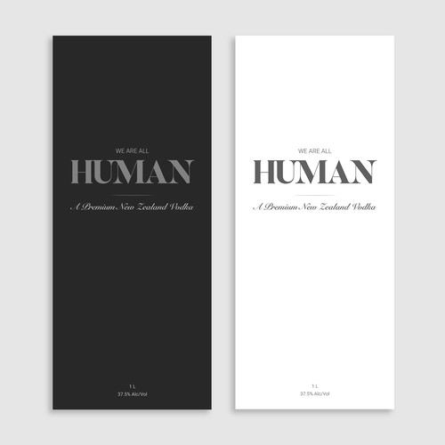 Designs | HUMAN Vodka - we are all HUMAN | Product label contest