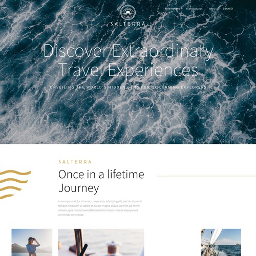 Designs | Create a beautiful dreamlike landing page for a luxury travel ...