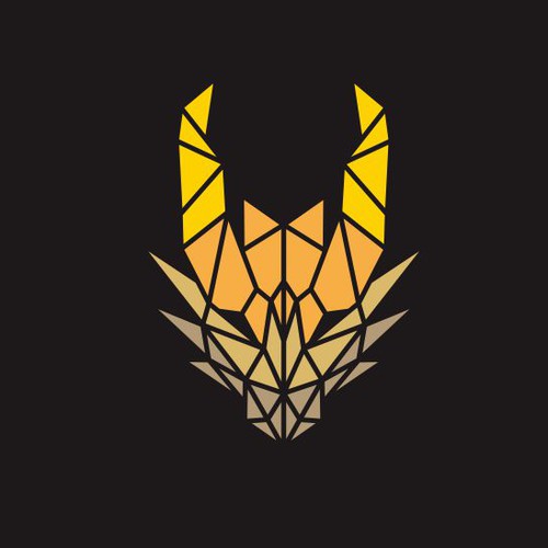 Dragon's face in low poly style | Logo design contest