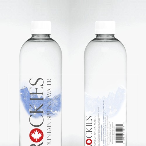 label for new Canadian Mountain Spring Water | Product label contest