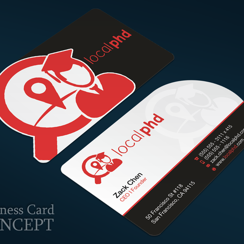 Business Card Redesign for Local Lead Generation Company "Local PhD ...