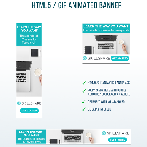 Skillshare needs some creative banner ads | Banner ad contest