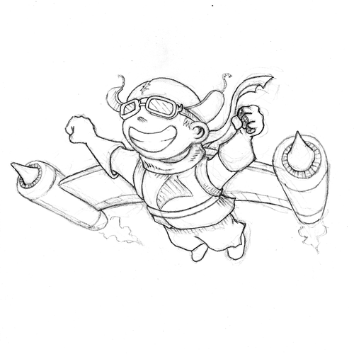 Jetpack Aviator Kid Character for Libring | Character or mascot contest