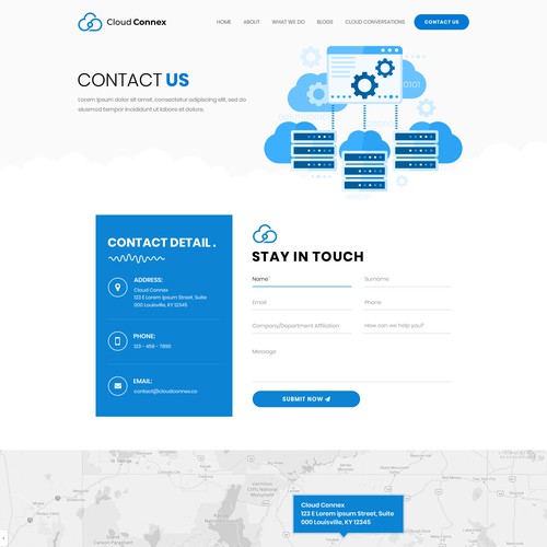 Designs | Cloud Connex site design | Web page design contest