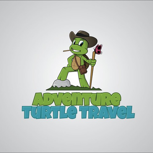 Playful Adventure Turtle mascot for Travel Club | Logo design contest