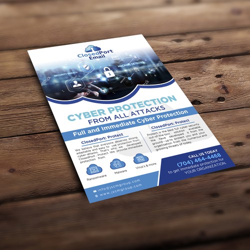 Design a Brochure and Postcard for a brand new Cyber Security Service ...