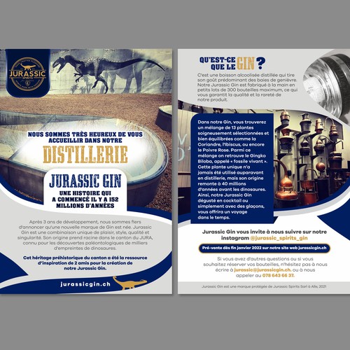 Designs | Jurassic Gin Leaflet New brand has born | Postcard, flyer or ...