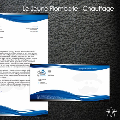 Designs | Documents en-tête + carte de visite Le Jeune Plomberie ...