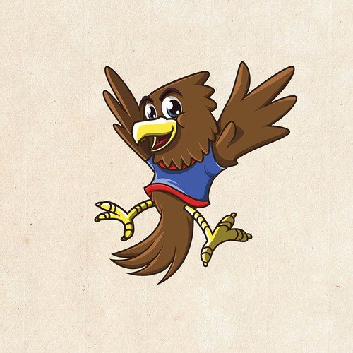 Kid friendly Hawk mascot that will promote Hawks rising to excellence ...