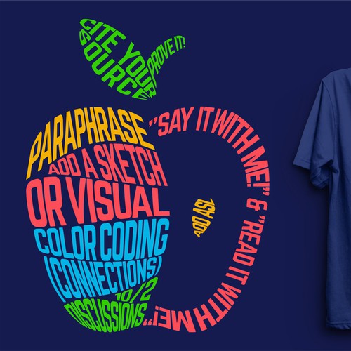 EASY & FUN WORD COLLAGE project for education company | T-shirt contest