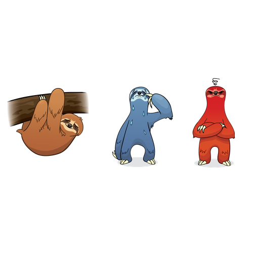Sloth Emoji Stickers | Character or mascot contest